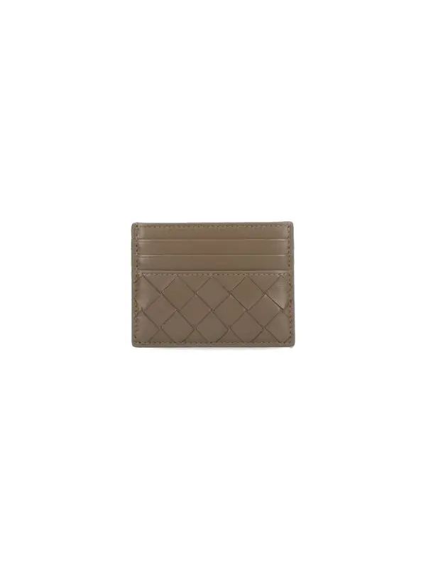 Bottega Veneta Lambskin And Calfskin Leather Wallet For - Green
