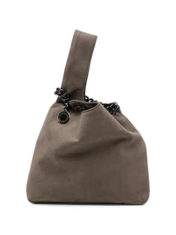 Stella McCartney Falabella Suede Mini Handbag With Chain Handle & Logo Charm
