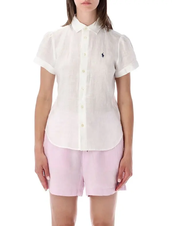 Ralph Lauren Premium Linen Shirt - White