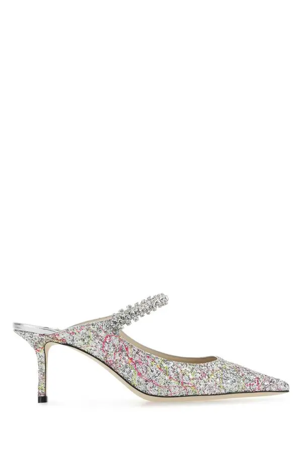 JIMMY CHOO Bing 65 Embellished Leather Flat Pumps