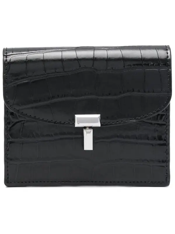 TOTEME Leather Card Case With T Lock
