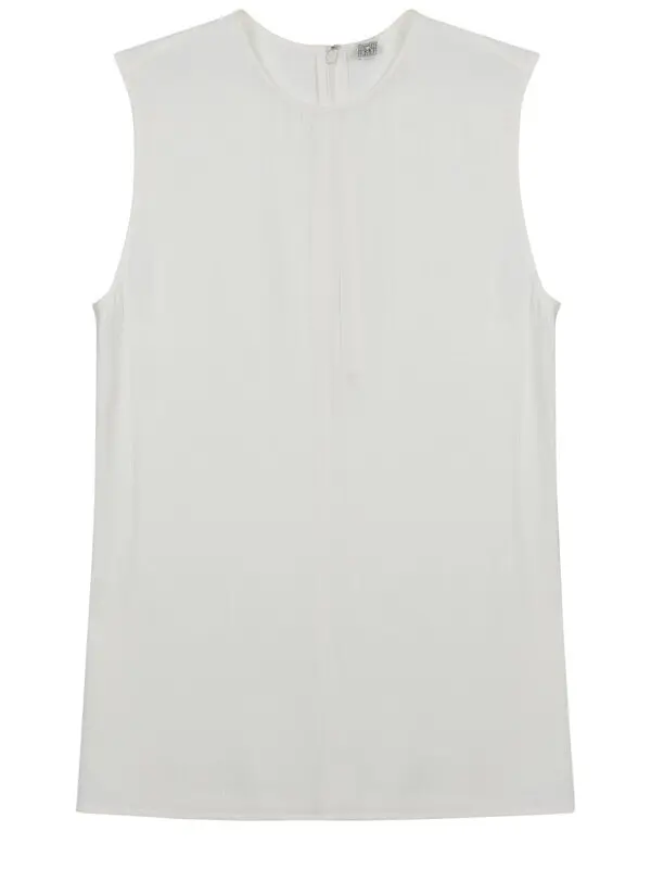 TOTEME Sleeveless Relaxed Fit Top - White