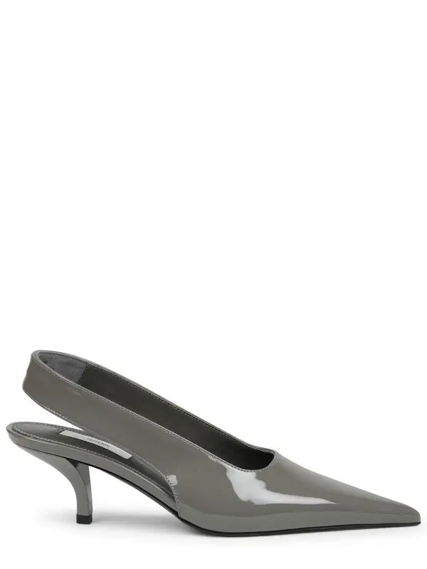 TOTEME Leather Heeled Décolletés - Grey