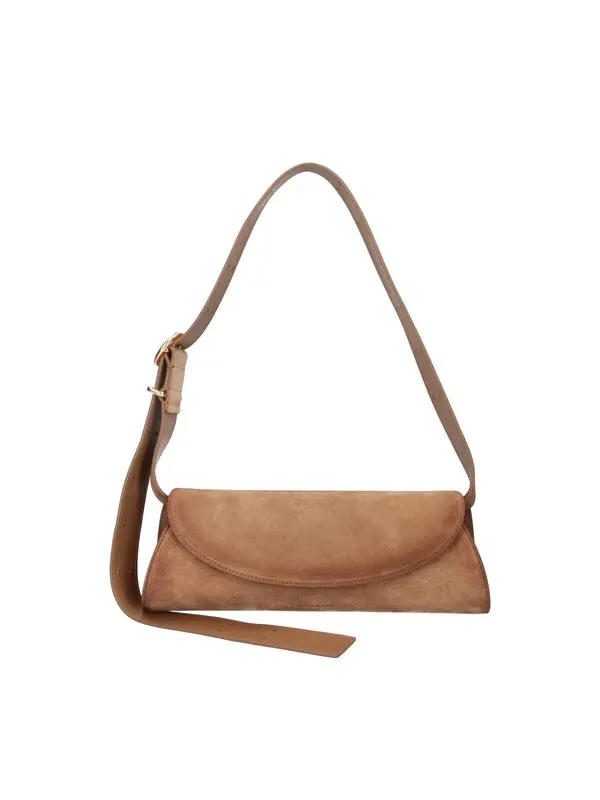 JIL SANDER Suede Shoulder Bag - Brown