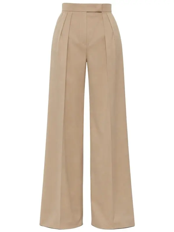 Max Mara Quorum Wide-leg Virgin Wool Trousers For - Beige