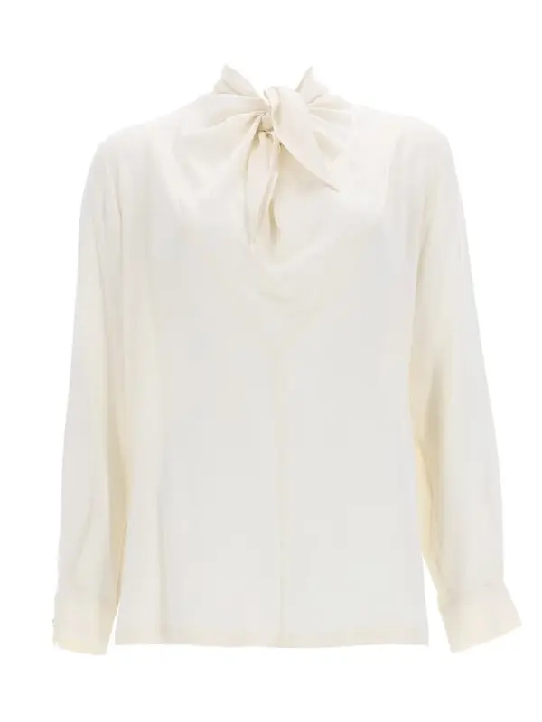 Max Mara Silk Charmeuse Blouse - Ivory
