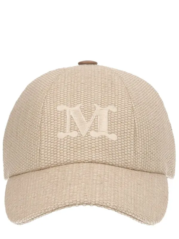 Max Mara Cotton-linen Blend Baseball Cap - Beige