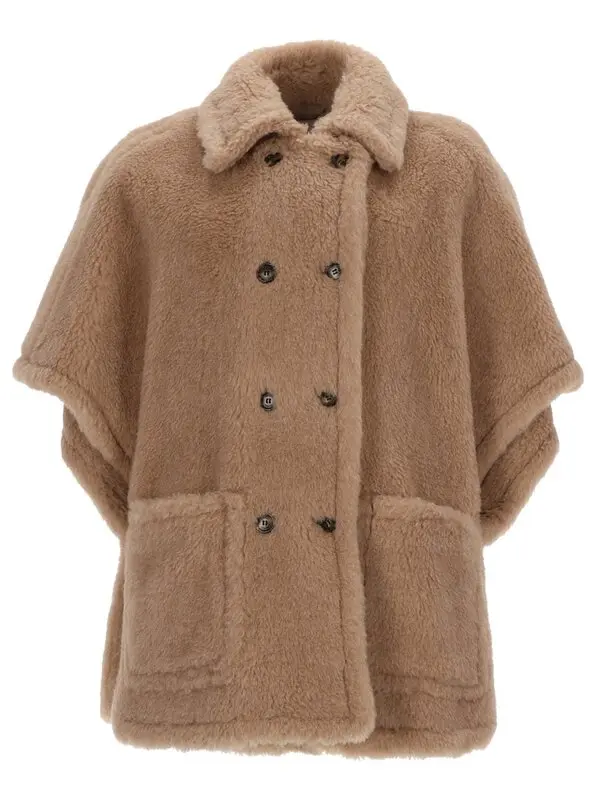 Max Mara Alpaca Wool Cashmere Silk Poncho