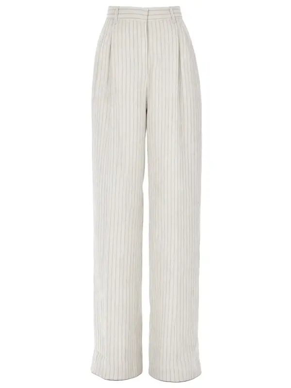 Max Mara Sartoriale Straight-leg Pants Fonte - White