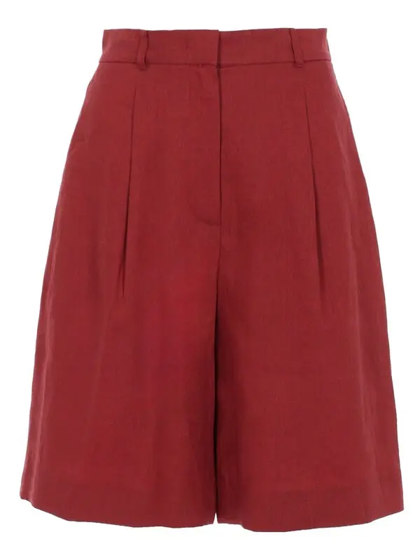 Max Mara Linen Caravan Wide-leg Shorts
