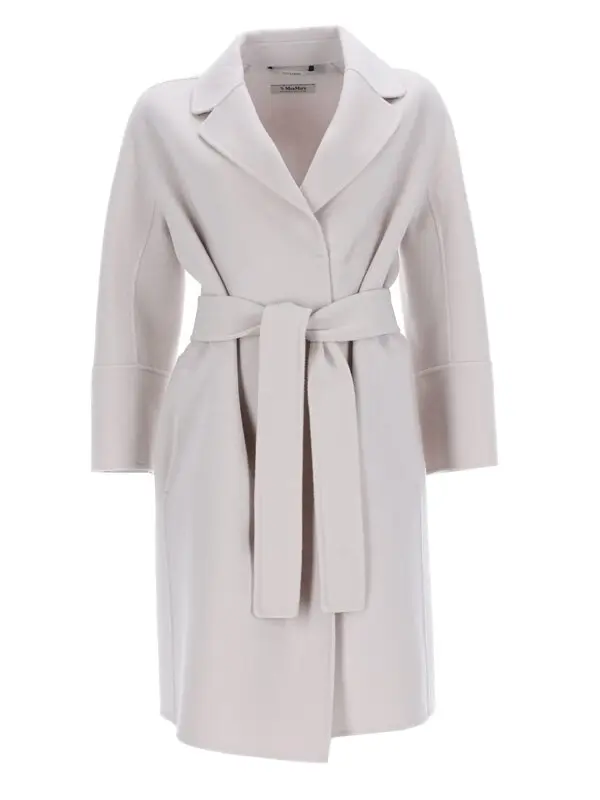 Max Mara Virgin Wool Belted Jacket - Ivory