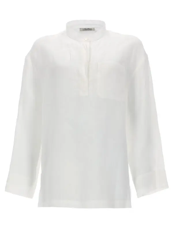 Max Mara Linen Button-up Shirt - White