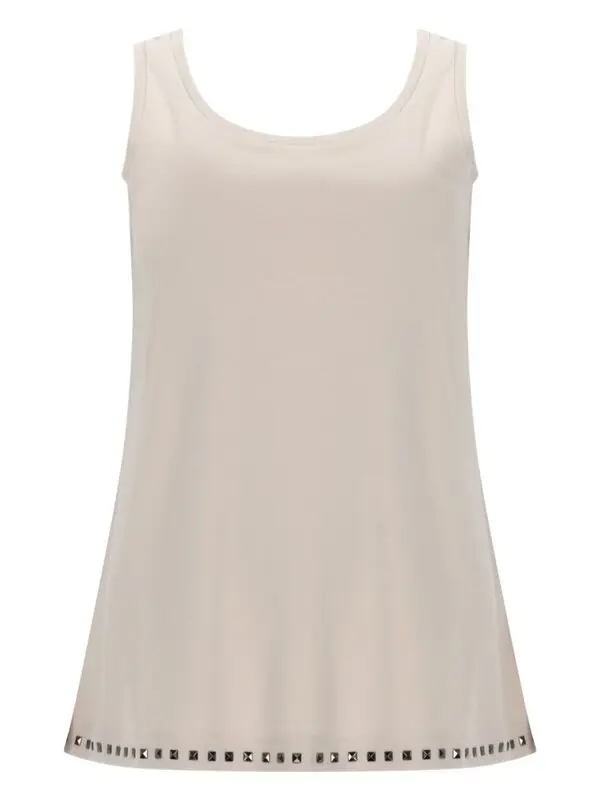 Max Mara Sleeveless Cotton-modal Top - White