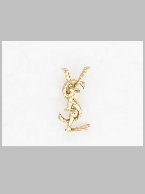 Saint Laurent Cassandre Mini Metal Hoop Earrings, 4 Cm X 2 Cm