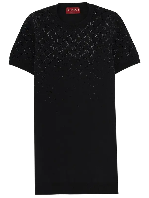 Gucci Wool Viscose Blend Mini Dress