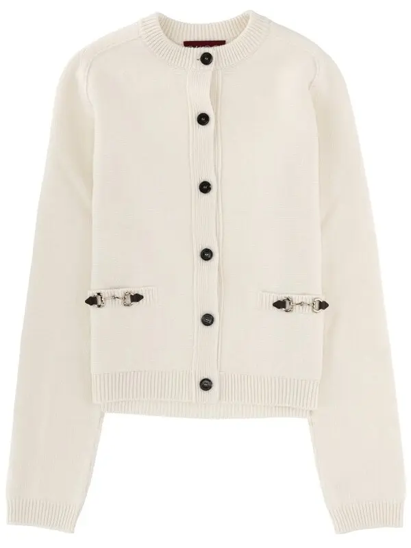 Gucci Wool-cashmere Cardigan With Clamp Detail