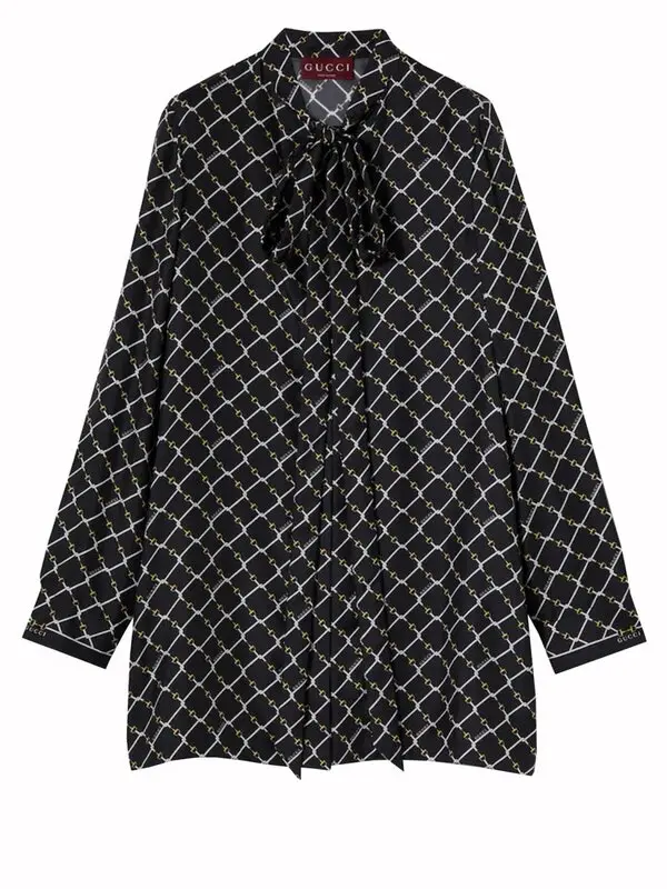 Gucci Printed Silk Twill Dress