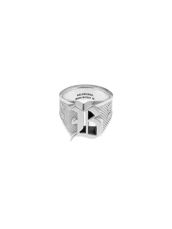Balenciaga Chevalier Melrose Ring - Silver