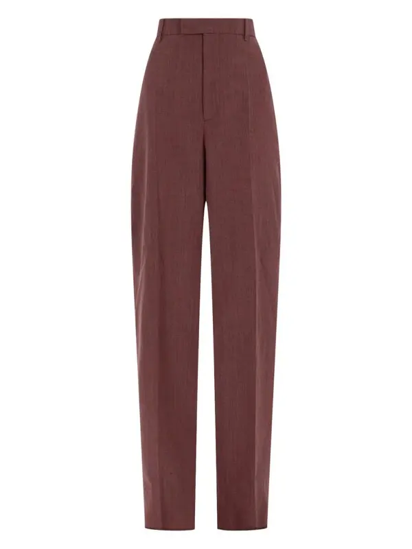 Bottega Veneta High-waist Wool-linen Tailored Pants