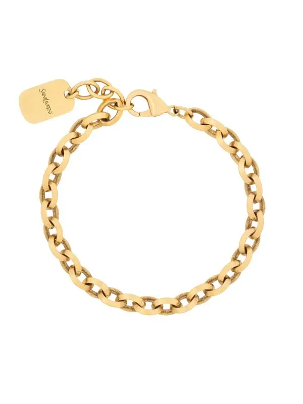 Saint Laurent Brass Chain Bracelet - Gold