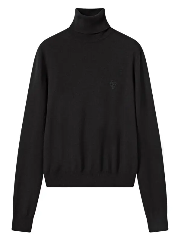 Gucci Wool Turtleneck Sweater With Embroidered Detail