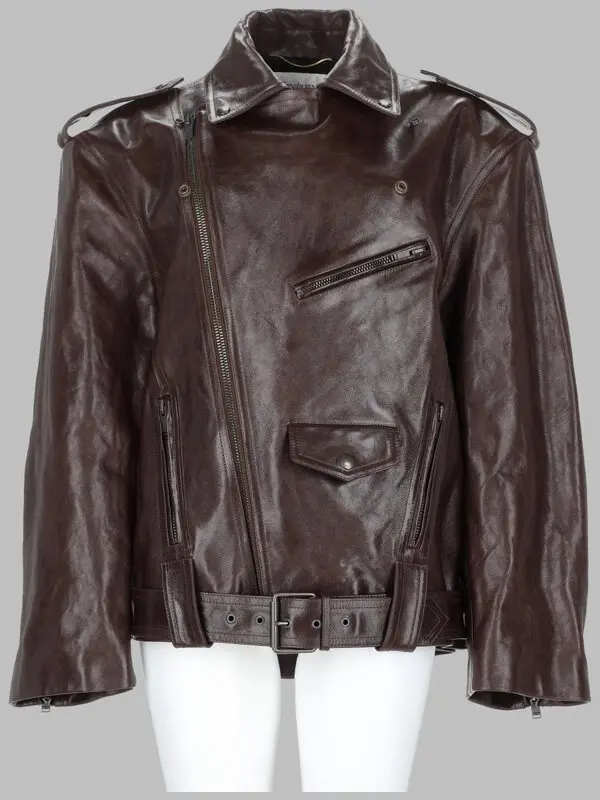 Saint Laurent Calf Leather Biker Jacket