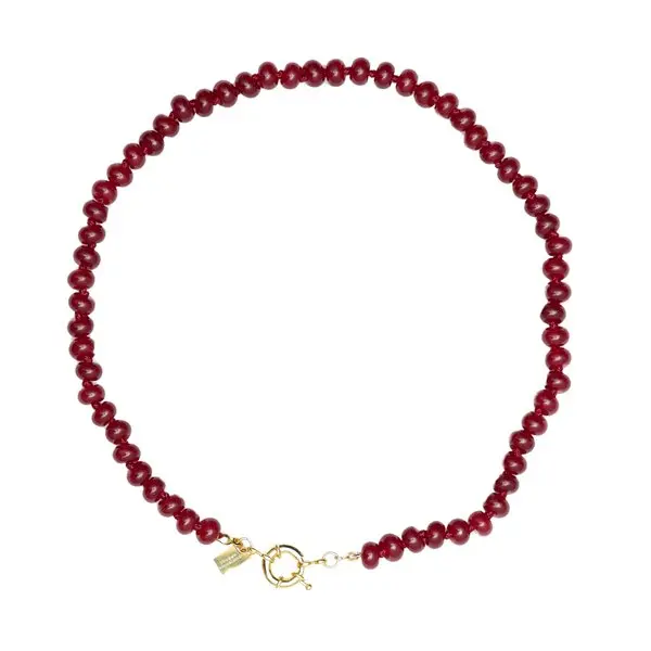 CHRISTINA GREENE Sweet Stone Beaded Knotted Necklace