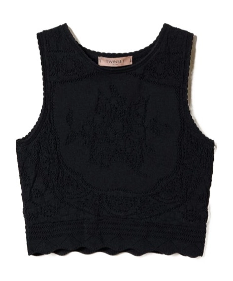 TWINSET Crochet-knit Crop Top