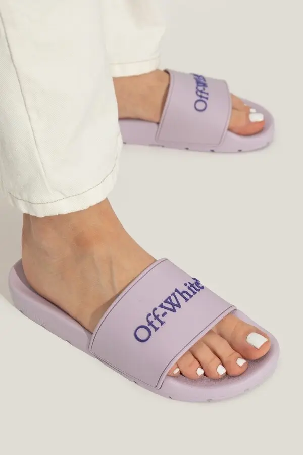 Off-White Logo Embossed Slip-on Slides