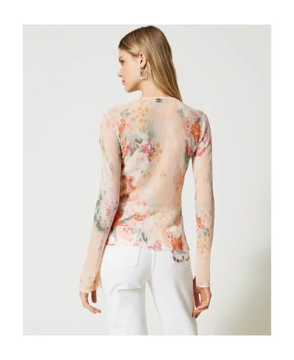 TWINSET Long-sleeve Ribbed Blouse