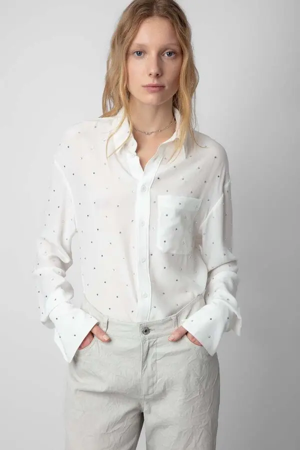 Zadig&Voltaire Tyrone Embellished Silk Shirt