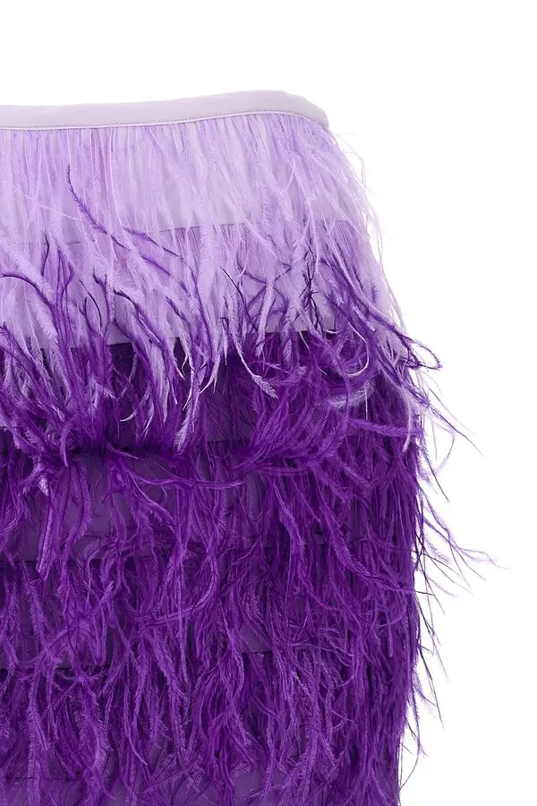TWINSET Myfo Feather Mini Skirt