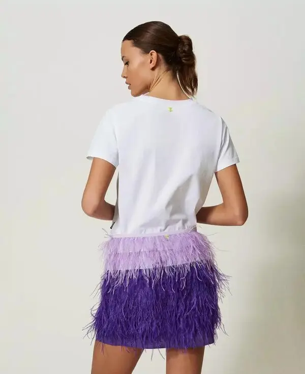 TWINSET Myfo Feather Mini Skirt