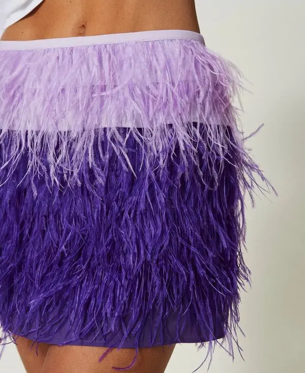 TWINSET Myfo Feather Mini Skirt
