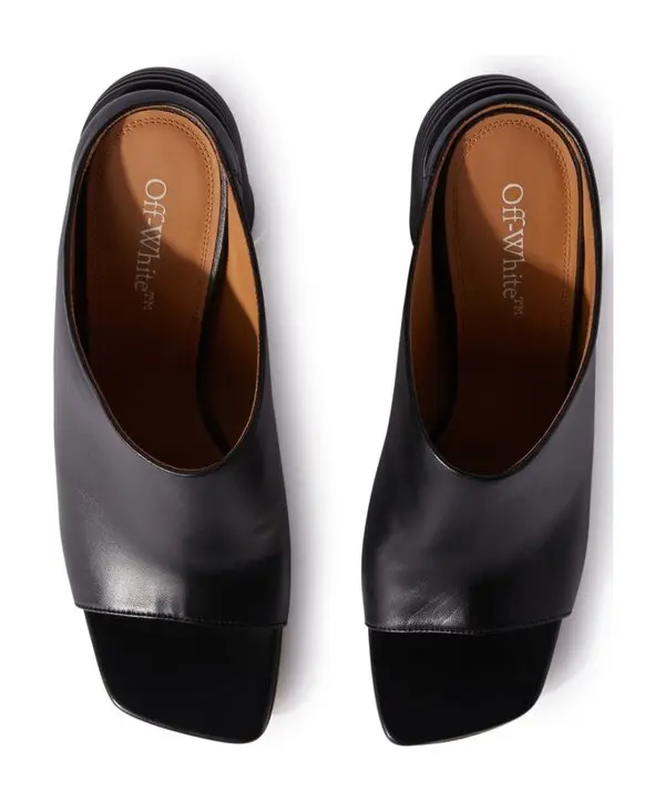 Off-White Open-toe Leather Mules