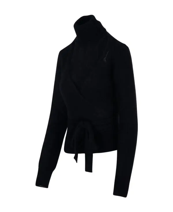 GANNI Brushed Wrap Blouse
