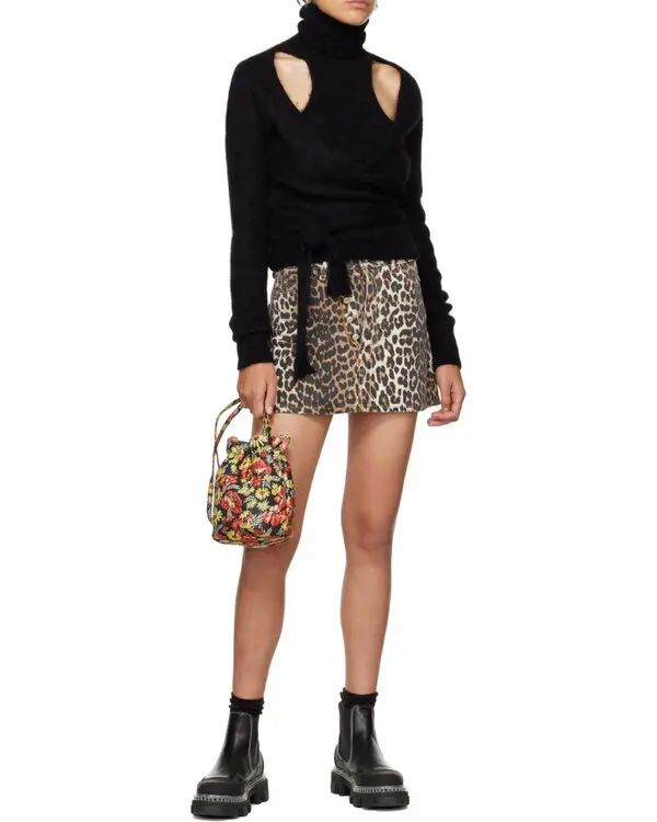 GANNI Brushed Wrap Blouse