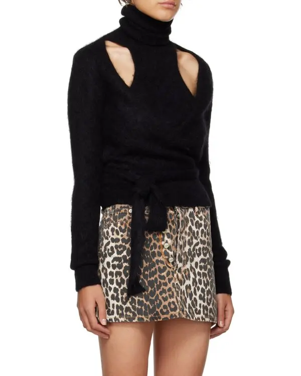 GANNI Brushed Wrap Blouse