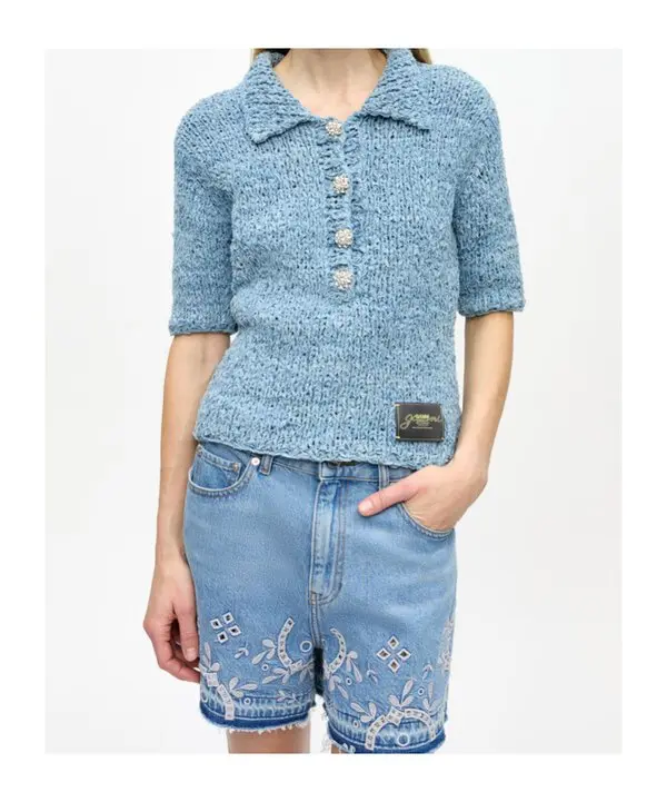 GANNI Handknit Polo Jumper