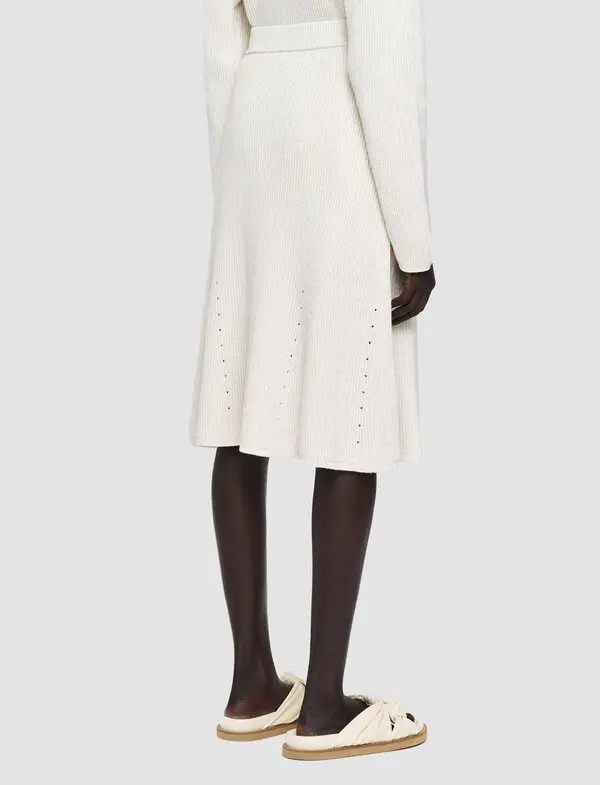 JOSEPH Ribbed Knit Midi Skirt