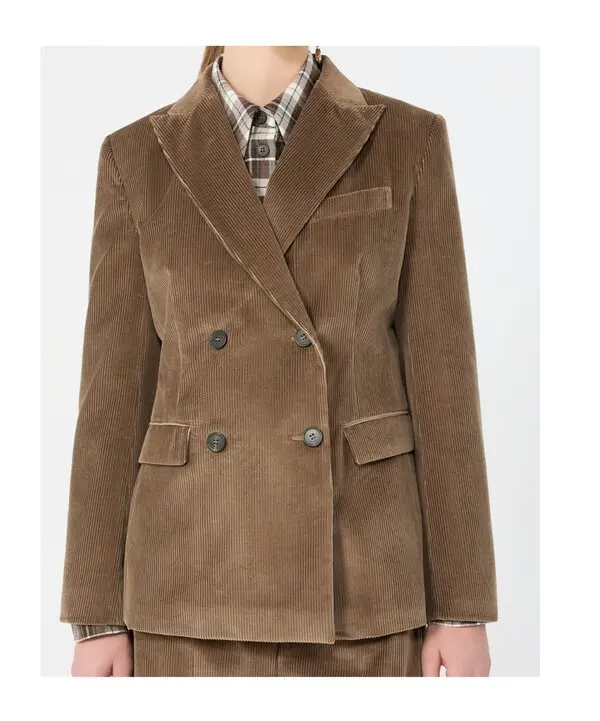 Max Mara Cotton Corduroy Velvet Blazer