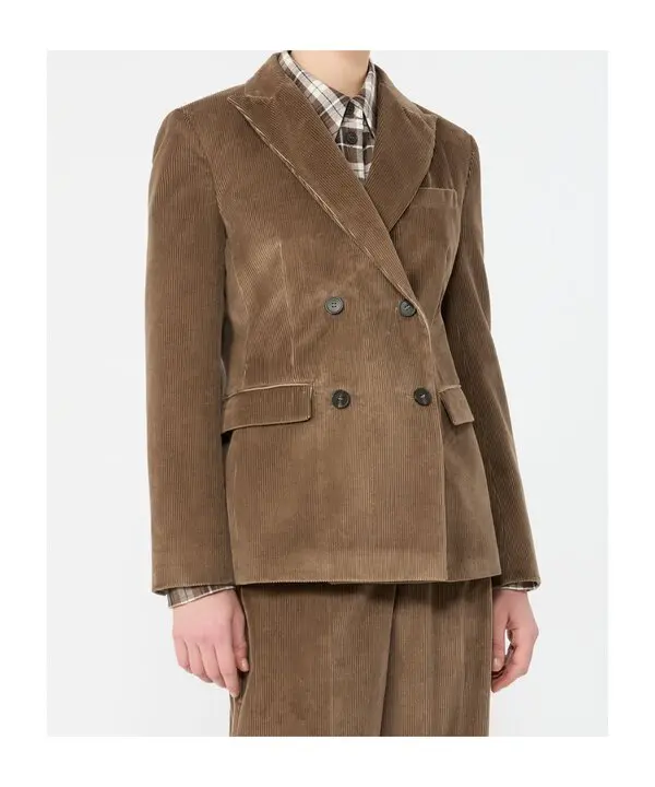 Max Mara Cotton Corduroy Velvet Blazer