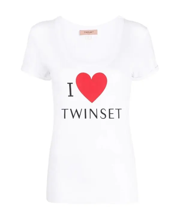 TWINSET Logo-detail Cotton T-shirt