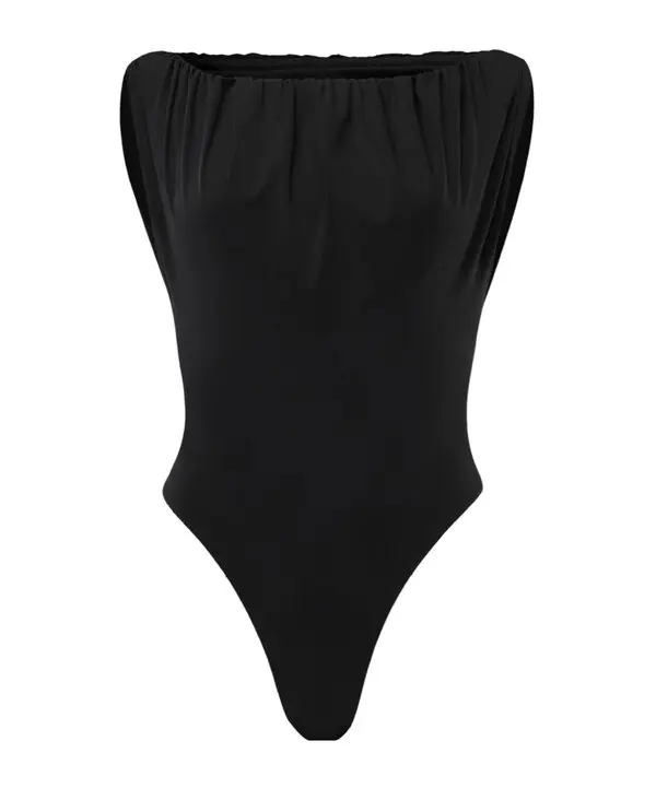Jacquemus Ruched One-piece Swimsuit - Black