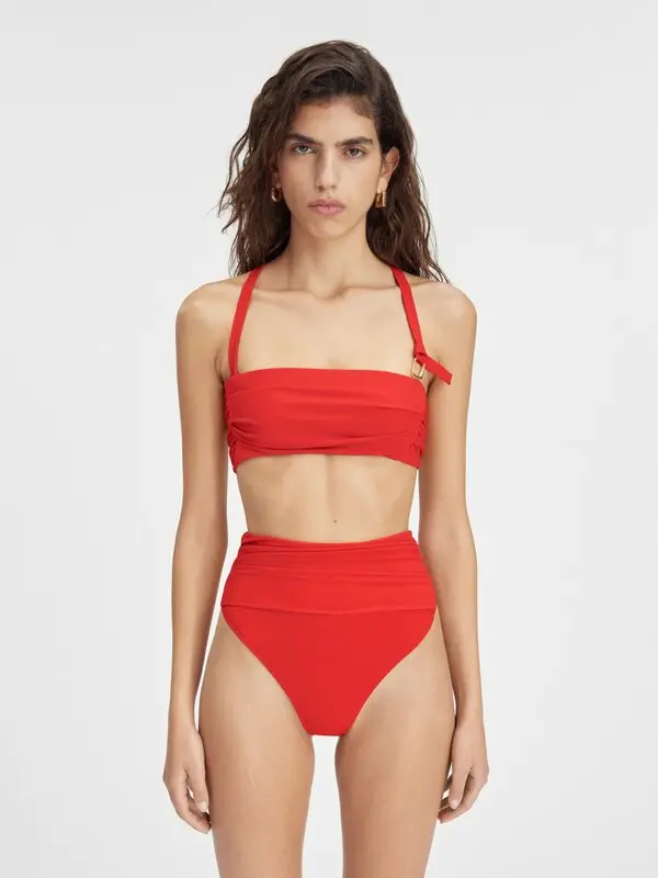 Jacquemus High-wasited Gathered Bikini Bottoms