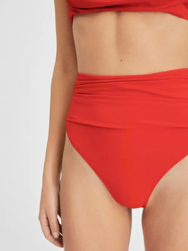 Jacquemus High-wasited Gathered Bikini Bottoms