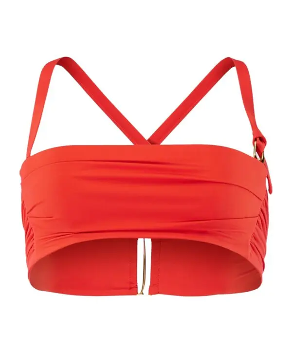 Jacquemus Cross-back Draped Bikini Top