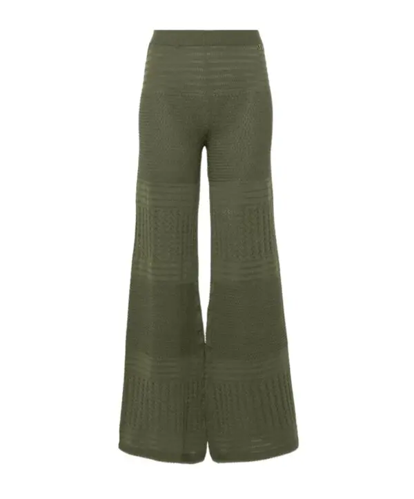 TWINSET Pointelle-knit Wide Trousers