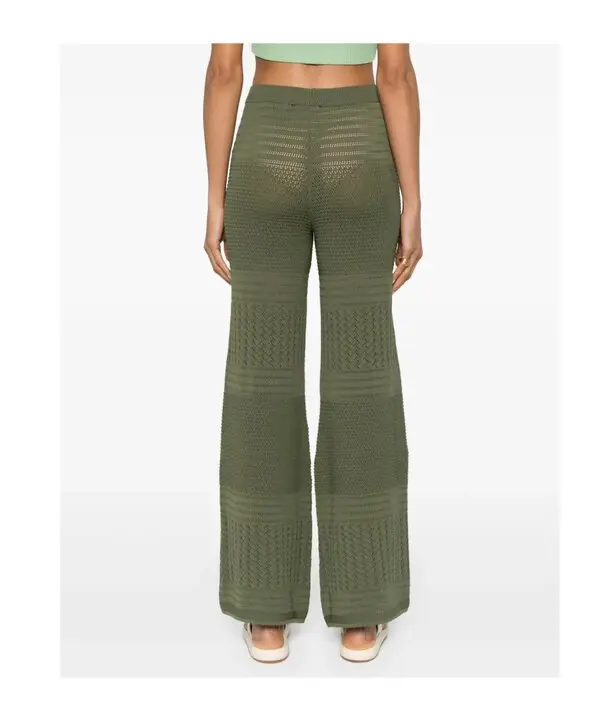 TWINSET Pointelle-knit Wide Trousers