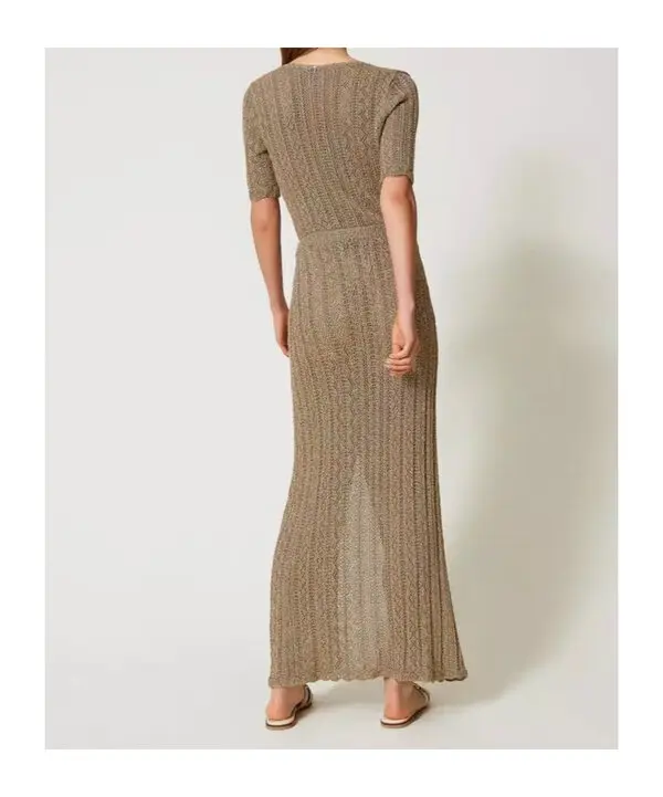 TWINSET Lurex Knit Long Skirt